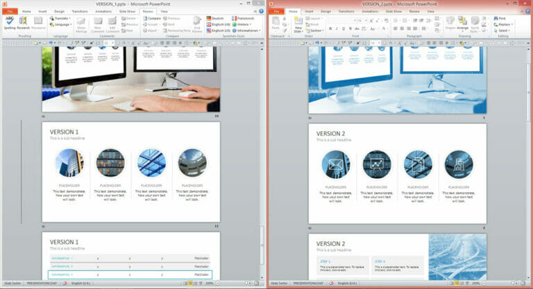 How to Compare and Merge Different Versions of Presentations